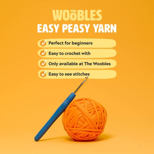 The Woobles Easy Peasy Yarn, Crochet & Knitting Yarn for Beginners with Easy-to-See Stitches - Yarn for Crocheting - Worsted Medium #4 Yarn - Cotton-Nylon Blend