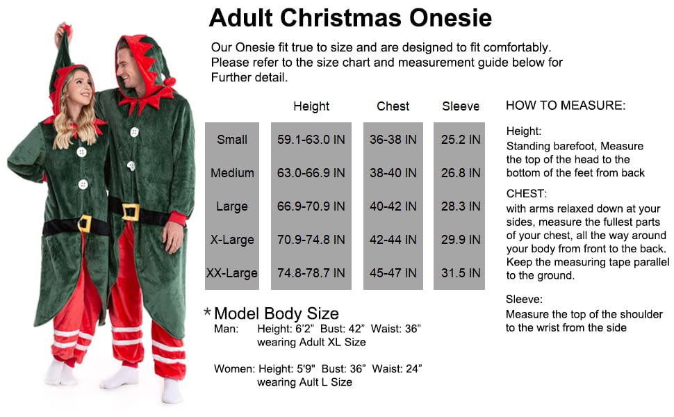 HSCTEK Reindeer Onesie Adult, Christmas Onesie Pajamas Women Men, Family Deer Costume Teen XX-Large