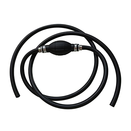 5/16 boat fuel line with primer bulb Fuel Line Assembly 5/16" 8mm Hose Line Universal Fuel Line with Primer Bulb Steel Hose Clamps for Marine Outboard Boat Motor RVs