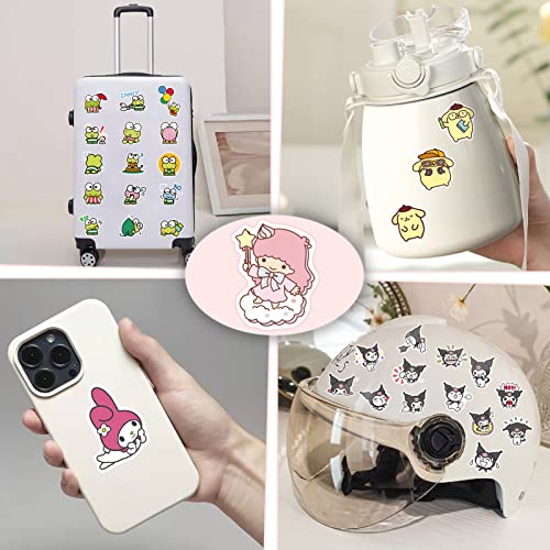 Kawaii Cartoon Stickers 300PCS, Waterproof Stickers Laptop Water Bottles Phone Luggage Stickers for Kids Teens Girls Adults