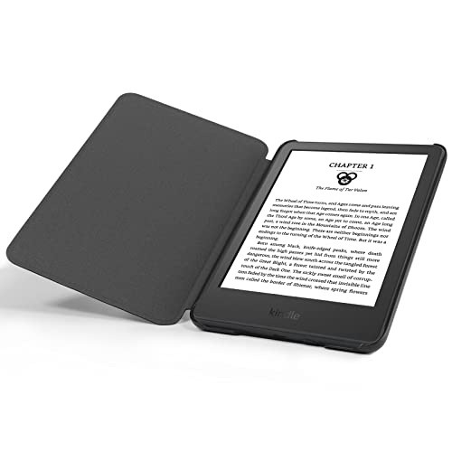 CoBak Case for All New Kindle 11th Generation 2022 Release Only - Ultra Slim PU Leather Smart Cover with Auto Sleep and Wake, Premium Protective Case for Kindle 2022, Black