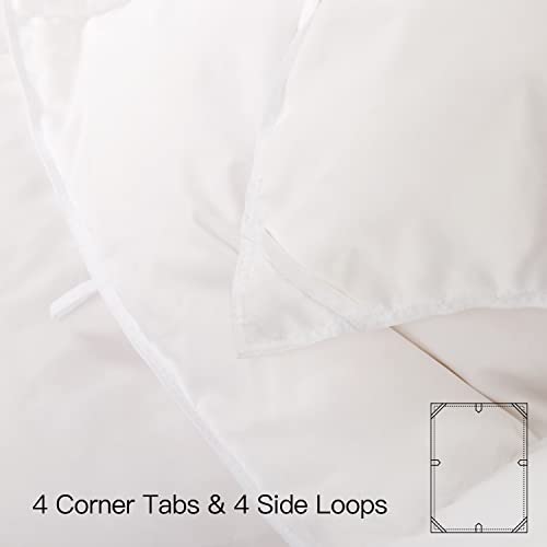 Airensky Goose Down Comforter King Size - White Duvet Insert - Breathable Goose Down & Feather 60oz Filling - Extra Fluffy Thick Cloud Hotel Luxurious Comforters for All Season (106”x90”)