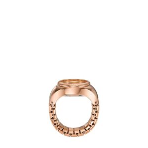 Fossil Women's Quartz Stainless Steel Two-Hand Watch Ring, Color: Rose Gold (Model: ES5247)