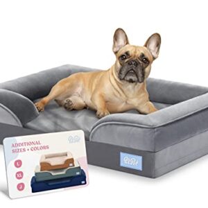 Orthopedic Sofa Dog Bed - Ultra Comfortable Dog Beds for Medium Dogs - Breathable & Waterproof Pet Bed- Egg Foam Sofa Bed with Extra Head and Neck Support - Removable Washable Cover & Nonslip Bottom