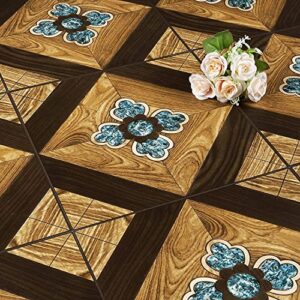 funstick vintage sevilla peel and stick floor tile waterproof 12x12 in brown vinyl flooring tiles peel and stick tiles for bathroom floor tile stickers walls kitchen laminate flooring removable 5 pcs