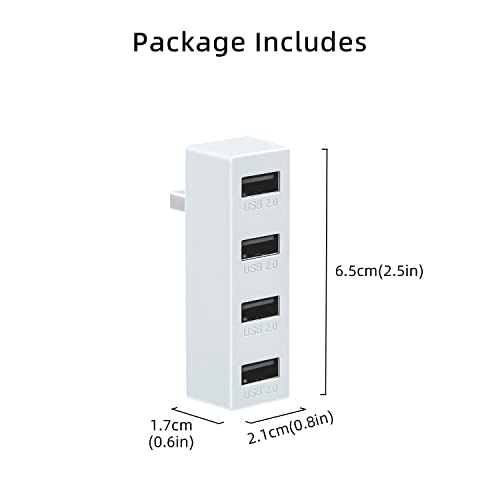 Mcbazel 4 Ports USB Hub 2.0 for Xbox Series S, Portable High Speed USB Hub Splitter Expansion Adapter Accessories Compatible with Xbox Series S Console Only - White