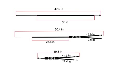 BMX Bike Brake Cable Set Gyro Brake Cables Front and Rear Brake Set Bicycle Brake Cable Housing with Spinner Rotor Bike Replacement Part(White)