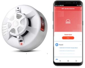 smoke and heat detector, two in one in use with tuya smart app