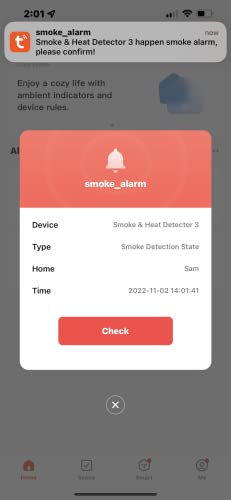 Smoke and Heat Detector, Two in one in use with TUYA Smart App