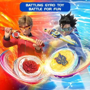 Bey Blade - Infinity Nado Bey Blade Stadium - Battling Tops Burst Toy for Boys Grils Age 8-12 - Including Gaming Top Toys, Sword Launcher - Blazing War Bear, Flame Red