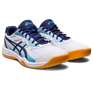 ASICS Men's Upcourt 5 Court Shoes, 9, White/Indigo Blue