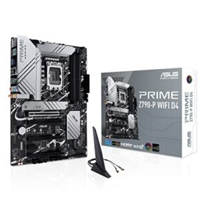 asus prime z790-p wifi d4 lga 1700(intel® 12th&13th gen) atx motherboard (pcie 5.0,ddr4,14+1drmos,3x m.2,wifi 6, bluetooth v5.2,2.5gb lan, front panel usb 3.2 gen 2 usb type-c®, thunderbolt™ 4/usb4)