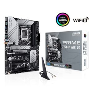 ASUS Prime Z790-P WiFi D4 LGA 1700(Intel® 12th&13th Gen) ATX Motherboard (PCIe 5.0,DDR4,14+1DrMOS,3X M.2,WiFi 6, Bluetooth v5.2,2.5Gb LAN, Front Panel USB 3.2 Gen 2 USB Type-C®, Thunderbolt™ 4/USB4)