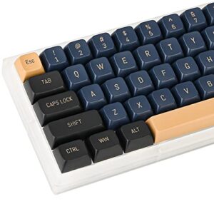 fogruaden pbt blue samurai keycaps, 163 keycap set double shot keycaps, csa profile, custom keycaps for cherry gateron mx switches mechanical keyboard