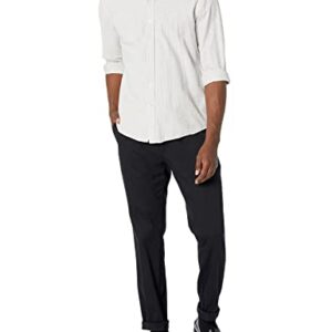 Amazon Essentials Men's Slim-Fit Wrinkle-Resistant Flat-Front Stretch Chino Pant, Black, 32W x 32L