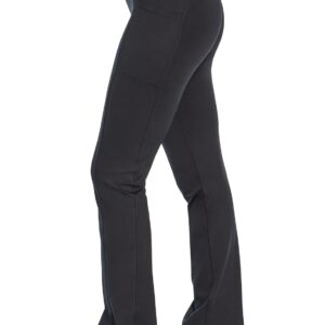 Balance Collection Womens Standard Emilia High Rise Pocket Bootcut Yoga Pant, Black, Large