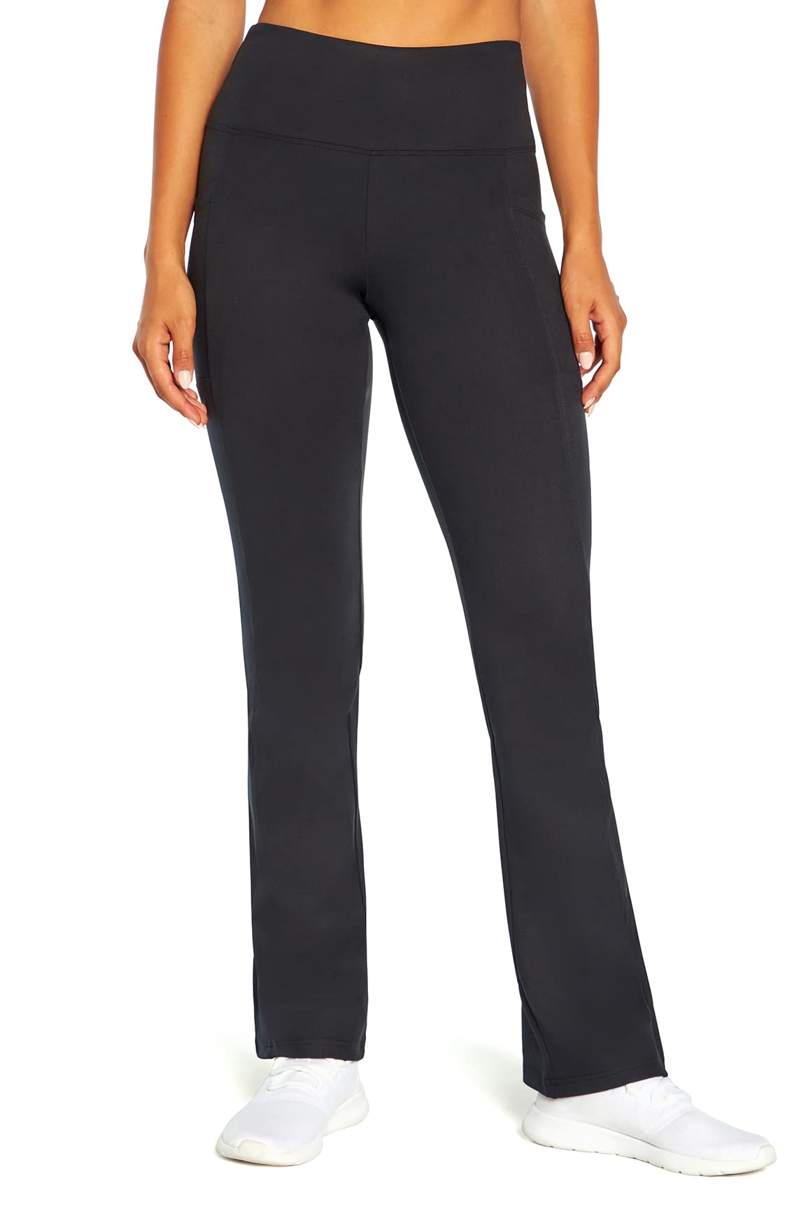 Balance Collection Womens Standard Emilia High Rise Pocket Bootcut Yoga Pant, Black, Large