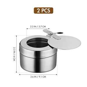 Chafing Dish Fuel Cans Stainless Steel Chafing Fuel Holder with Cover Chafer Canned Heat Fuel Box Buffet Warmer Warming Trays for Buffets Barbecue Parties Chafing Dish Buffet 6pcs