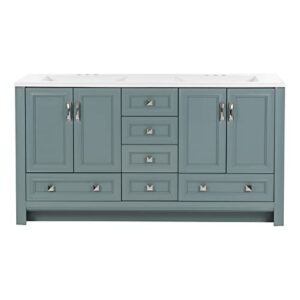 spring mill cabinets nimay bathroom vanity with sink, sage