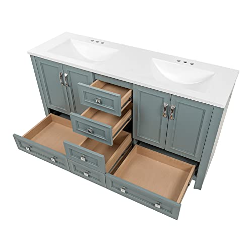 Spring Mill Cabinets Nimay Bathroom Vanity with Sink, Sage