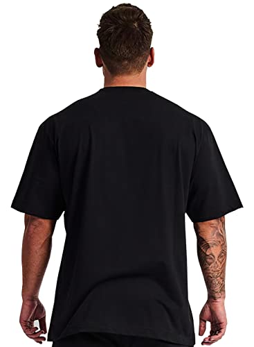 Men's Plus Size Cotton T-Shirts Graphic Tops Tees for Big Tall Man Oversized Short Sleeve T Shirt 6X