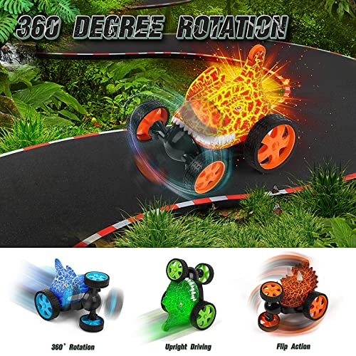 Remote Control Car for Toddlers - Rc Stunt Car for Kids 360 Degree Rotation, Monster Racing Car Toys for Kids, Birthday Gifts for Boys Girls 3 4 5 Years Old (Shark)