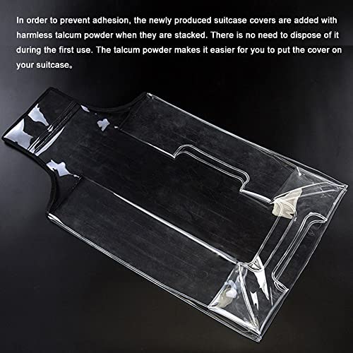 BlueCosto 28" Universal Clear PVC Luggage Cover Protector Suitcase Covers - H: 25"-28"; L: 18"-20"; W: 10.5"-12"