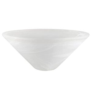 aspen creative 25302-64-1, alabaster glass shade for medium base socket torchiere lamp, swag lamp,pendant, island fixture, 11-7/8" diameter x 5-1/8" height