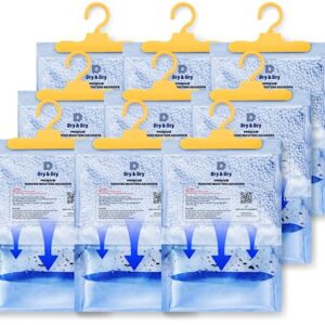 Dry & Dry 9 Packs [Net 7 Oz/Pack] Moisture Absorbers Dehumidifiers for Home Dehumidifier for Basement Dehumidifiers for Bedroom Small Dehumidifiers - Dehumidifiers Moisture Absorbers