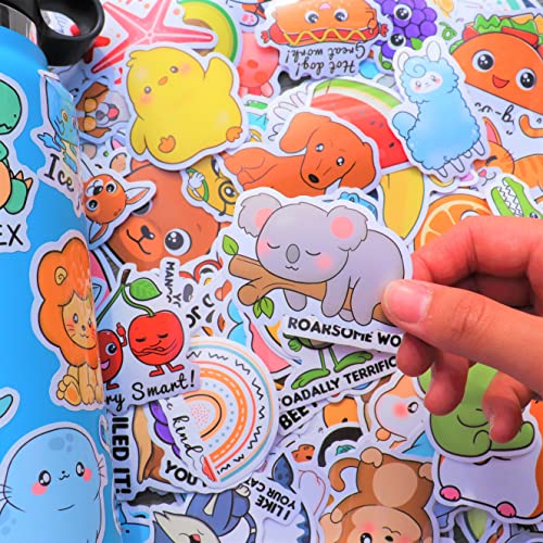 300pcs Water Bottle Stickers for Kids, Cute Vinyl Sticker for Laptop, Computer, Notebook, World of Animals Sticker Pack for Children