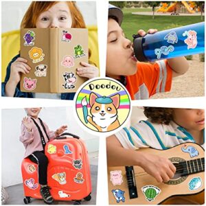 300pcs Water Bottle Stickers for Kids, Cute Vinyl Sticker for Laptop, Computer, Notebook, World of Animals Sticker Pack for Children