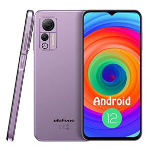 ulefone unlocked mobile phone 2023, note 14 android 12 3gb+16gb, triple card slots 6.52" waterdrop screen, 8mp+5mp dual camera, 4500mah battery dual sim 4g smartphone, face unlock, gps, us version