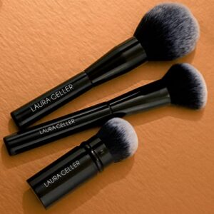 LAURA GELLER NEW YORK Baked Heroes Makeup Brush 3pc Set, Kabuki Foundation Brush, Blush Brush and Bronzer Powder Brush