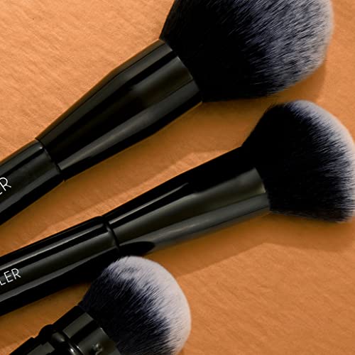 LAURA GELLER NEW YORK Baked Heroes Makeup Brush 3pc Set, Kabuki Foundation Brush, Blush Brush and Bronzer Powder Brush