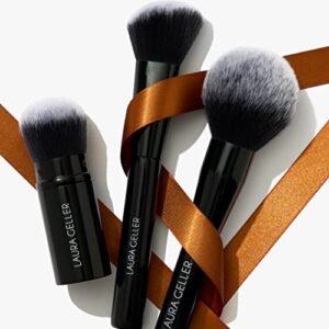 LAURA GELLER NEW YORK Baked Heroes Makeup Brush 3pc Set, Kabuki Foundation Brush, Blush Brush and Bronzer Powder Brush