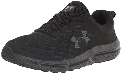 Under Armour Men's Charged Assert 10 Camo Running Shoe, (001) Black/Black/Pitch Gray, 11