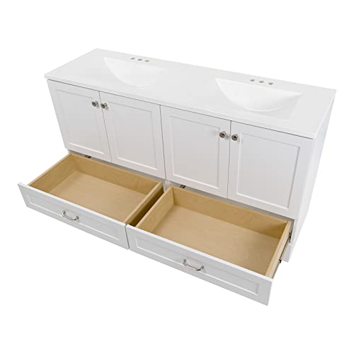 Spring Mill Cabinets Emlyn Bathroom Vanity with Sink, White