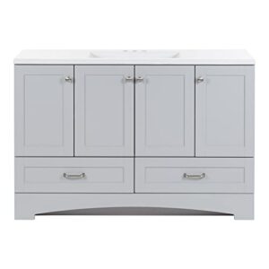 spring mill cabinets emlyn bathroom vanity with sink, pearl gray