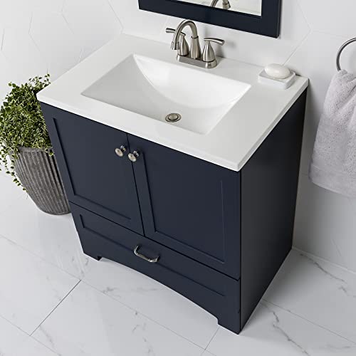 Spring Mill Cabinets Emlyn Bathroom Vanity with Sink, Deep Blue