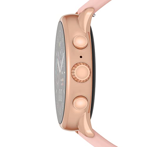 Fossil Unisex Gen 6 44mm Wellness Edition Touchscreen Silicone Smart Watch, Color: Rose Gold, Blush (Model: FTW4071V)