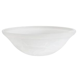 aspen creative 25002-65-1, flush mount/semi-flush mount alabaster glass shade, 1/2" center hole, 11-1/2" diameter x 4" height