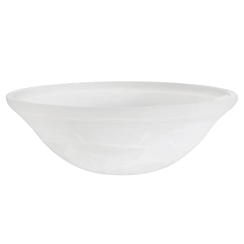 Aspen Creative 25002-65-1, Flush Mount/Semi-Flush Mount Alabaster Glass Shade, 1/2" Center Hole, 11-1/2" Diameter x 4" Height