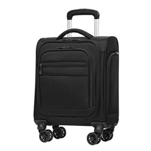 coolife underseat carry on luggage suitcase softside lightweight rolling travel bag spinner suitcase compact upright 4 dual wheel bag