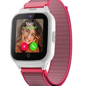 JrTrack 2 SE Smart Watch for Kids by Cosmo | 4G Phone Calling & Text Messaging | SIM Card & Flexible Data Plans | GPS Tracker Watch for Kids | Children’s Smartphone Alternative (Pink)