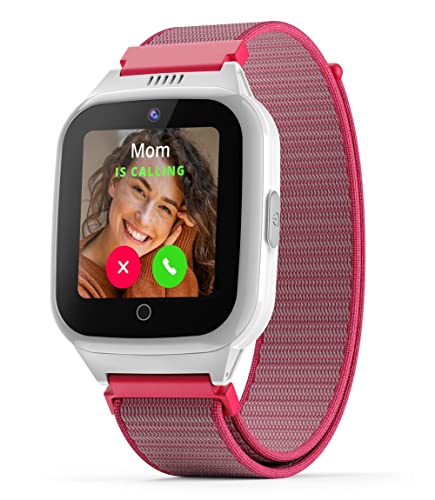 JrTrack 2 SE Smart Watch for Kids by Cosmo | 4G Phone Calling & Text Messaging | SIM Card & Flexible Data Plans | GPS Tracker Watch for Kids | Children’s Smartphone Alternative (Pink)