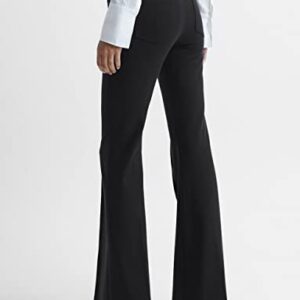 Houmous S-XXL 29''31''33''35'' Inseam Women's Bootcut Dress Pants w/Pocket Stretch Work Lounge Pant Office Casual Pants(Long-33 Inseam-Black, Small)