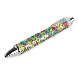 personalized custom watercolor flower pens with stylus tip, customized engraving ballpoint pens with name massage text logo, gift ideas for school office business birthday graduation anniversaries chr