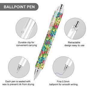 Personalized Custom Watercolor Flower Pens with Stylus Tip, Customized Engraving Ballpoint Pens with Name Massage Text Logo, Gift Ideas for School Office Business Birthday Graduation Anniversaries Chr