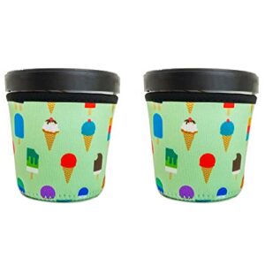 fizdro ice cream pint holder - ice cream (2 pack)