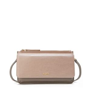 tumi - belden slg wallet crossbody - metallic pink